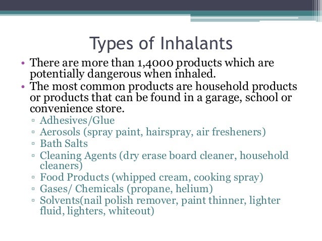Inhalants teachback