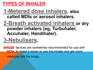 Inhaler medication devices and patient counselling. | PPTX
