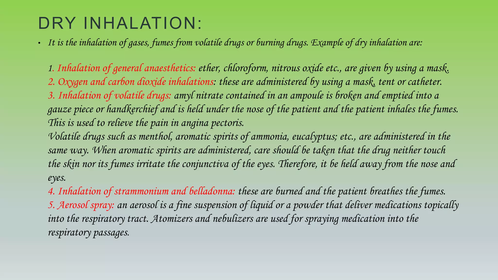 Inhalation | PPTX
