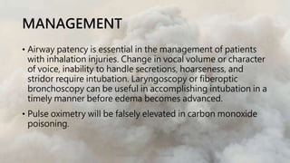 INHALATION-INJURY nursing lesson to prevent complications | PPTX