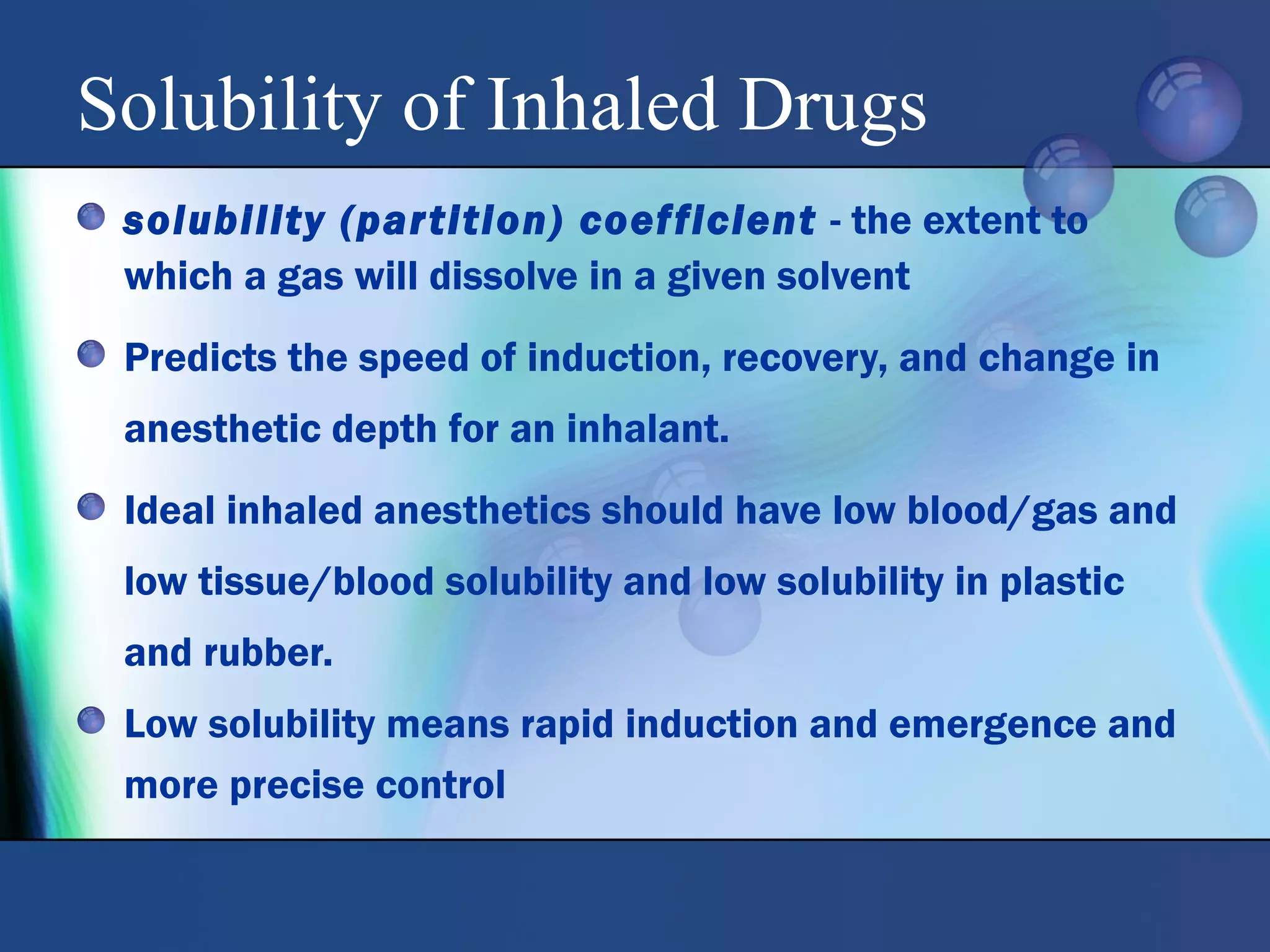 Inhalational Anesthetic Agents | PPT