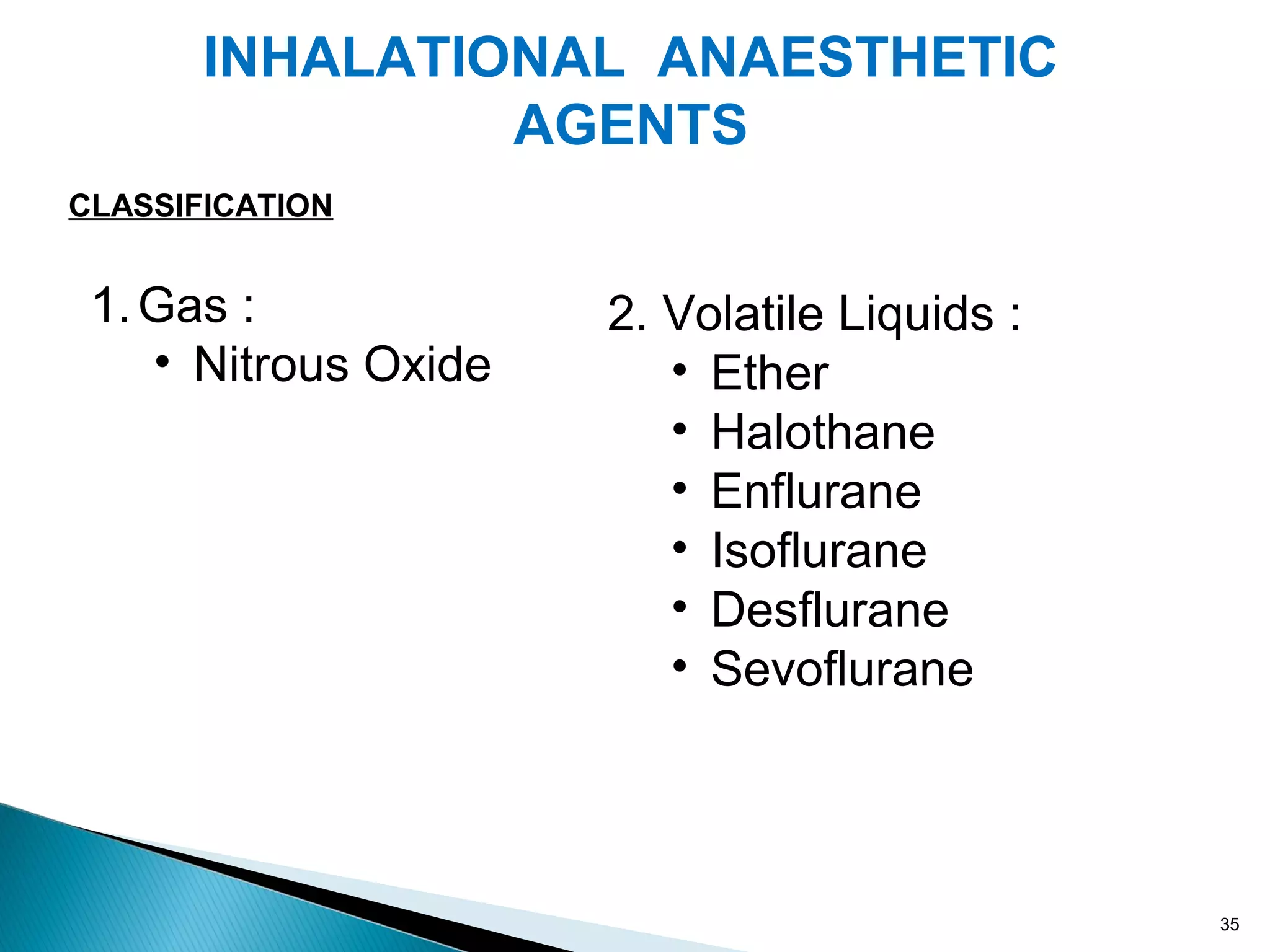 Inhalational Anesthetic Agents | PPT