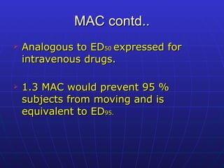 Inhalational anaesthetic agents | PPT