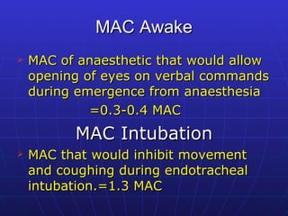 Inhalational anaesthetic agents | PPT