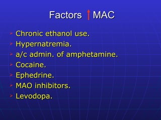 Inhalational anaesthetic agents | PPT