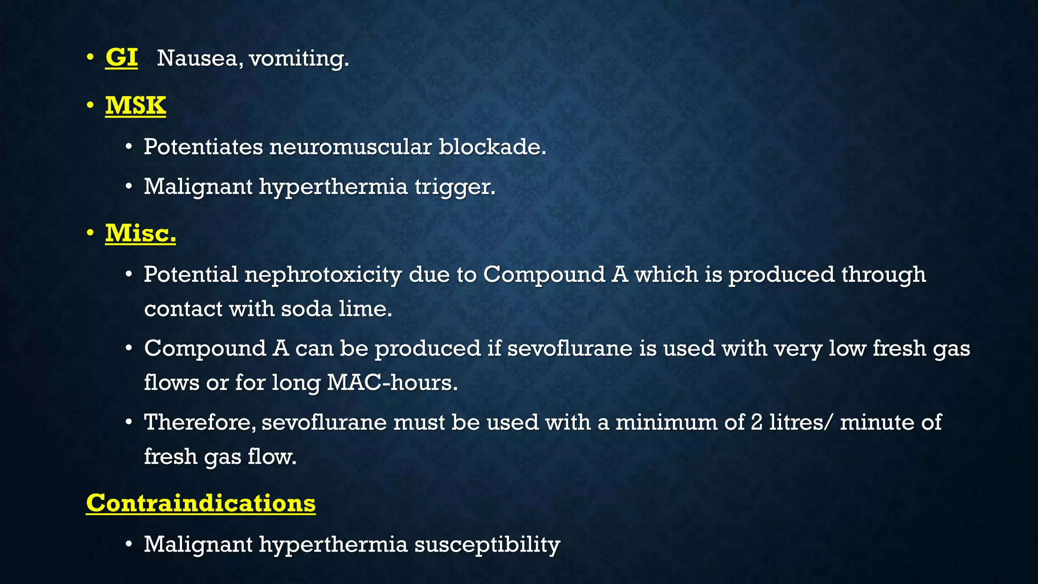 Inhalational Anaesthetic Agents | PDF