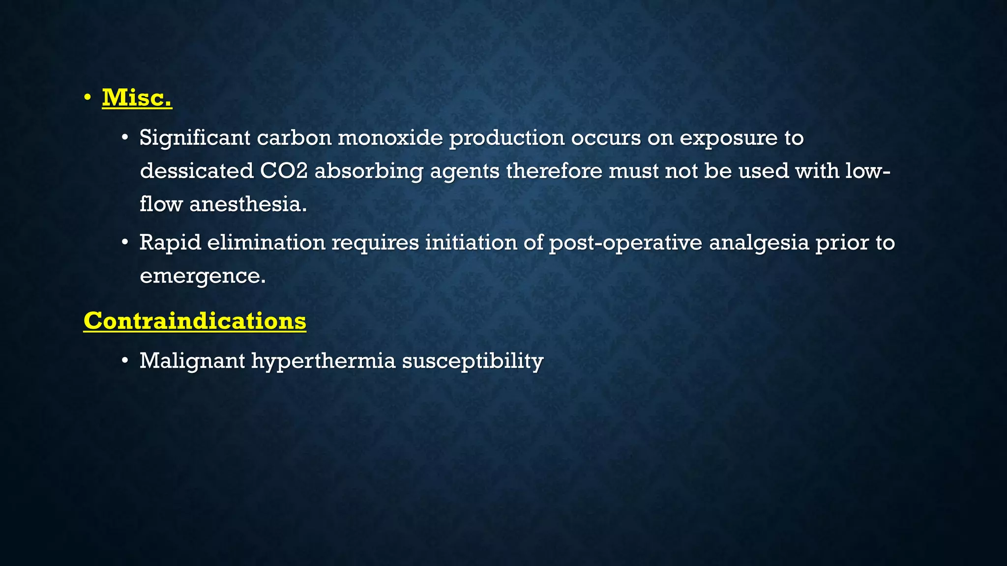 Inhalational Anaesthetic Agents | PDF