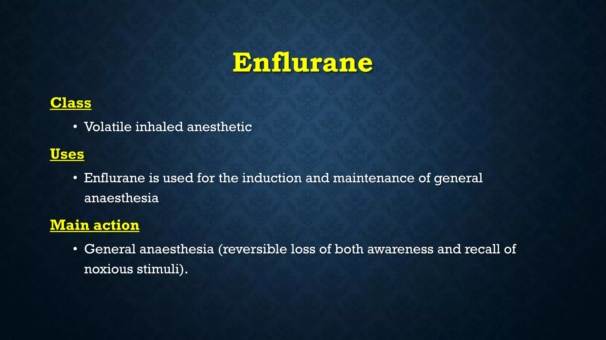 Inhalational Anaesthetic Agents | PDF