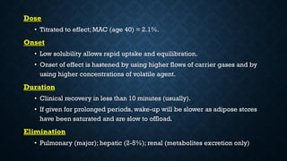Inhalational Anaesthetic Agents | PDF