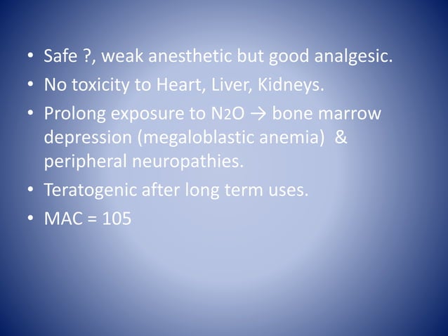 Inhalational Anesthetics; Nitrous Oxide and Halothane.pptx | Lung and ...