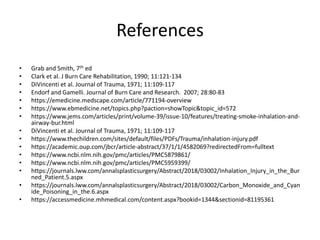 Inhalational burns injury | PPTX