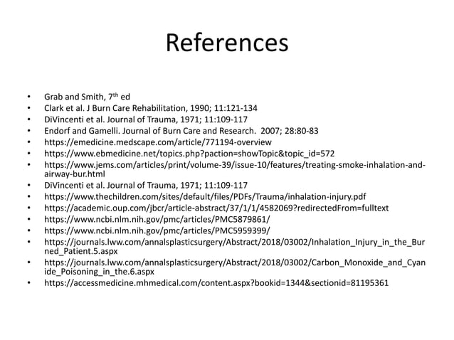 Inhalational burns injury | PPTX | Lung and Respiratory Health ...