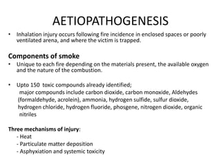 Inhalational burns injury | PPTX