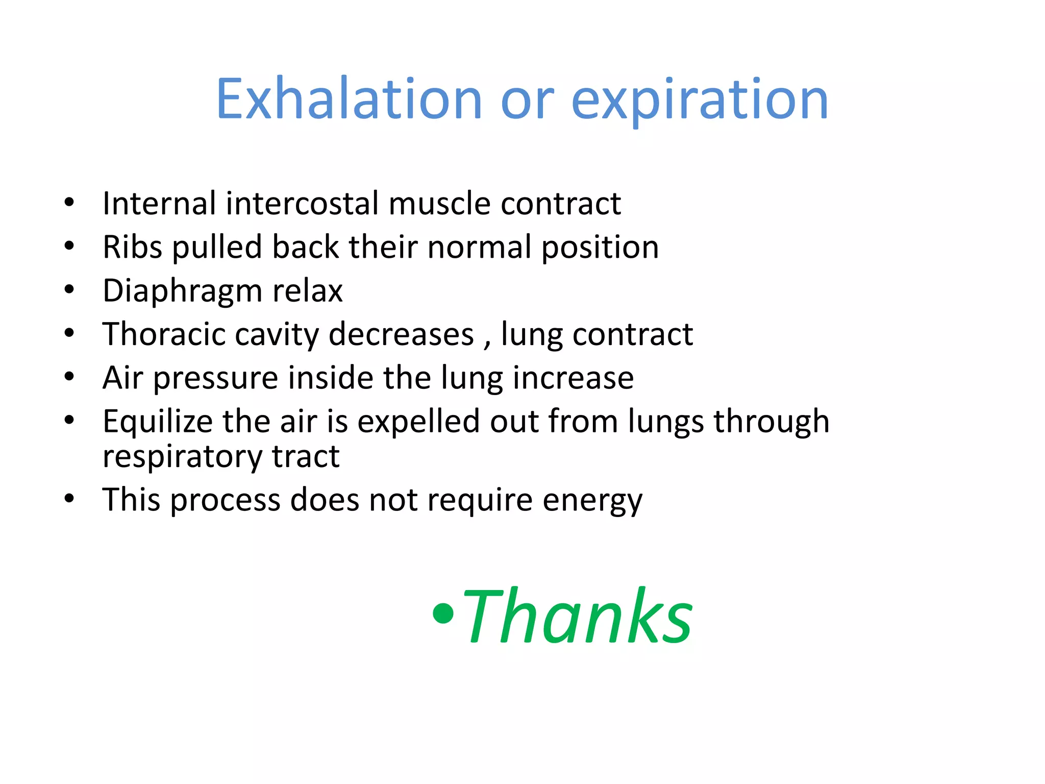Inhalation and exhalation by rn | PPTX