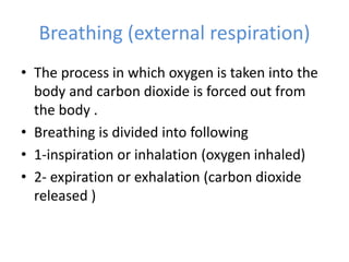 Inhalation and exhalation by rn | PPTX