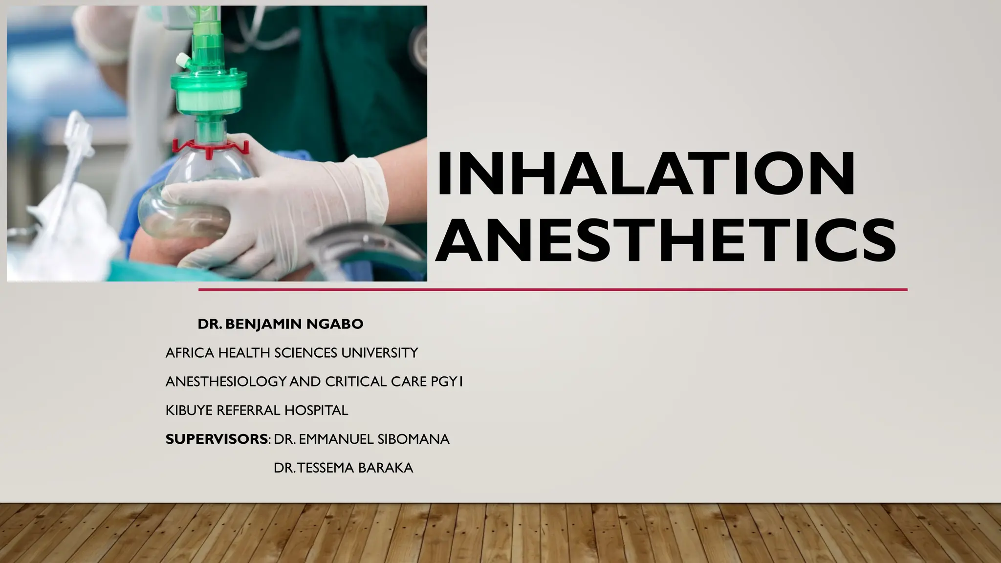 Inhalation anesthetics ,anesthesia resident session | PPTX