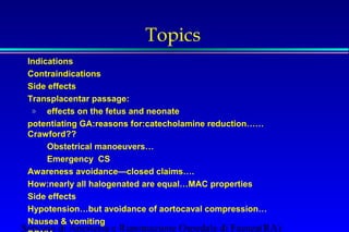 Inhalation anesth for cs | PPT