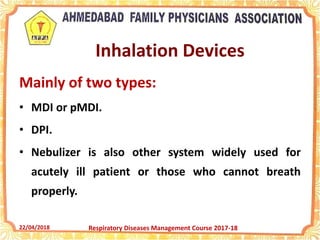 Inhalation devices afpa rdmc_06_dr. dhiren mehta_20180422 | PPTX