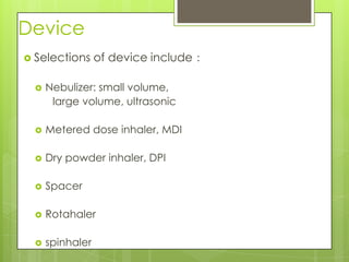 Inhalation therapy | PPTX