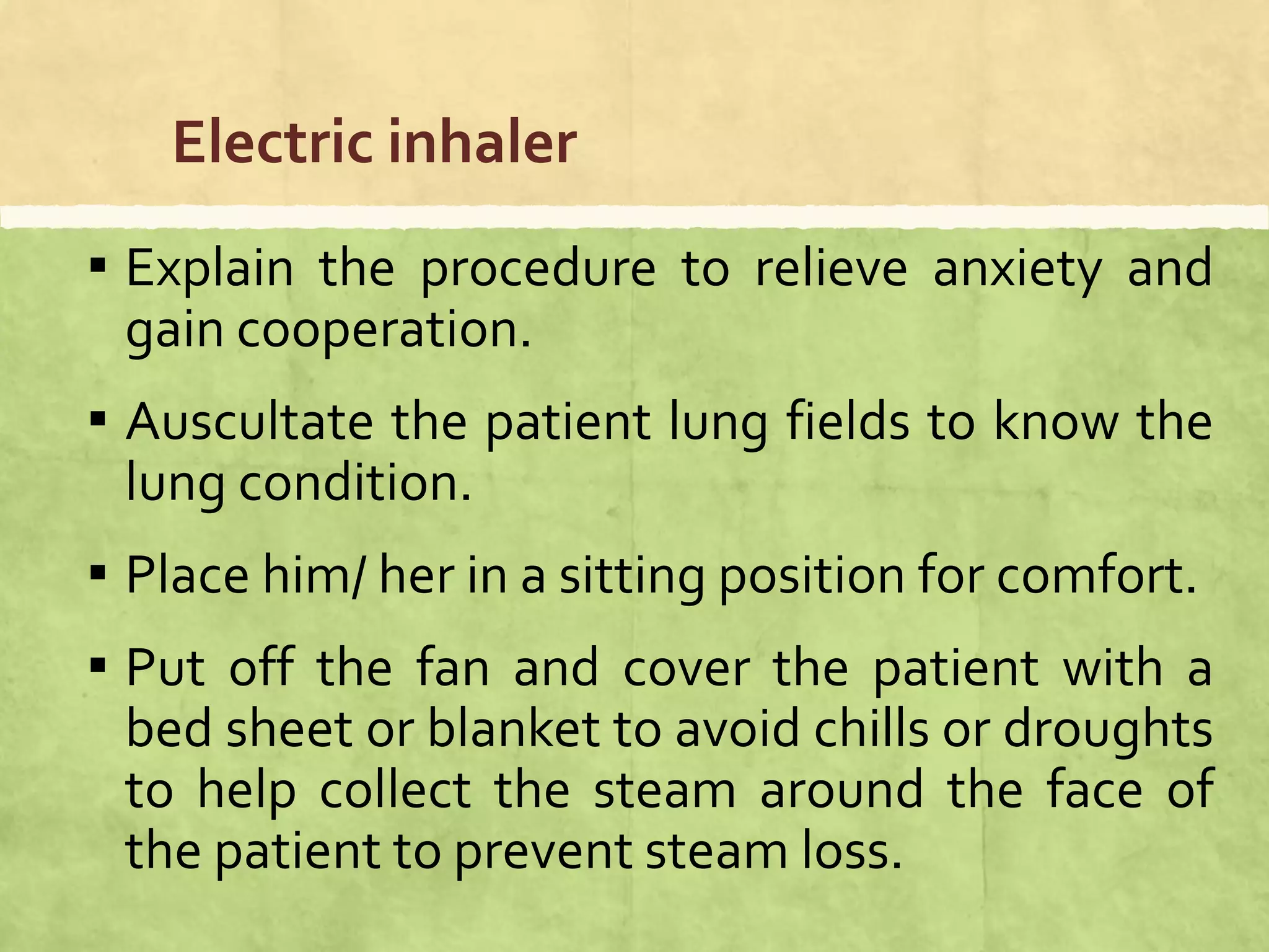 Inhalation therapy | PPTX
