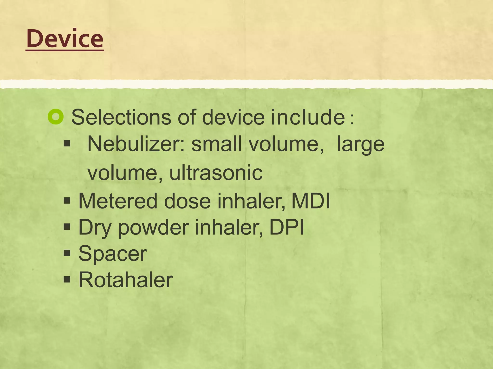 Inhalation therapy | PPTX