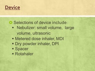 Inhalation therapy | PPTX