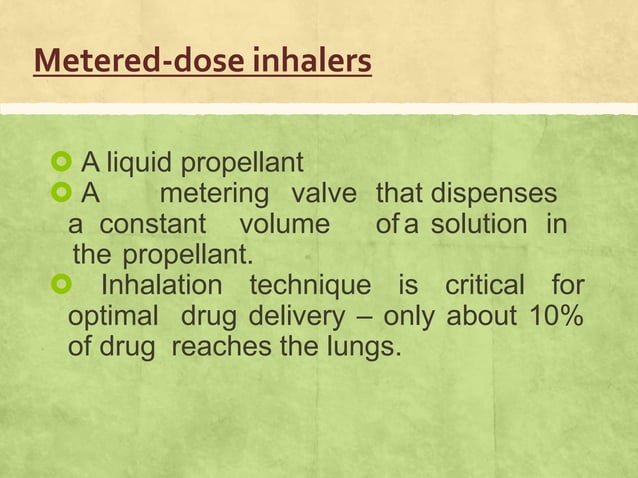 Inhalation therapy | PPTX | Lung and Respiratory Health | Diseases and ...