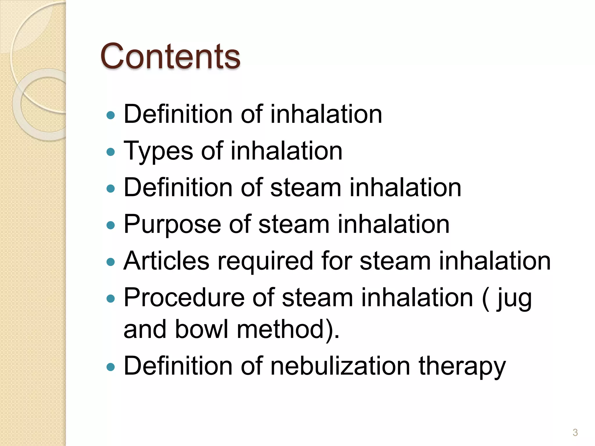 Inhalation therapy | PPTX