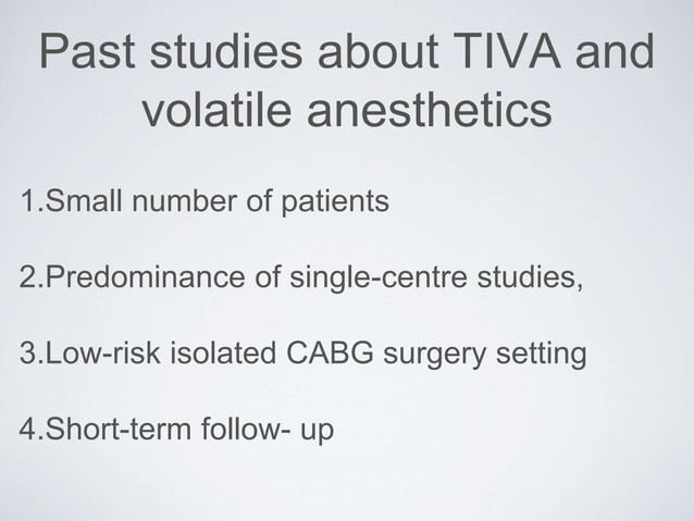 inhalation vs TIVA in CVS.pptx | Free Download