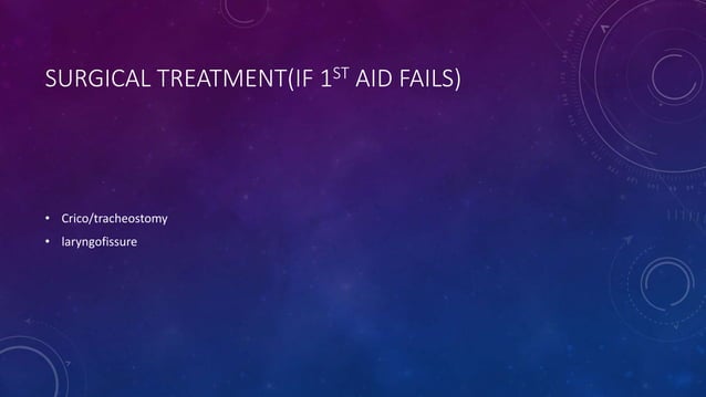 Inhaled foreign body.pptx | Ear, Nose and Throat Conditions | Diseases ...