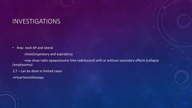 Inhaled foreign body.pptx | Ear, Nose and Throat Conditions | Diseases ...