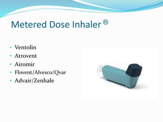 Inhaled Medications Used in Respiratory Disease | PPTX