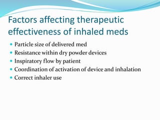 Inhaled Medications Used in Respiratory Disease | PPTX