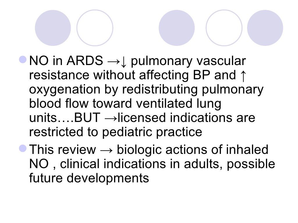 Inhaled nitric oxide therapy in adults