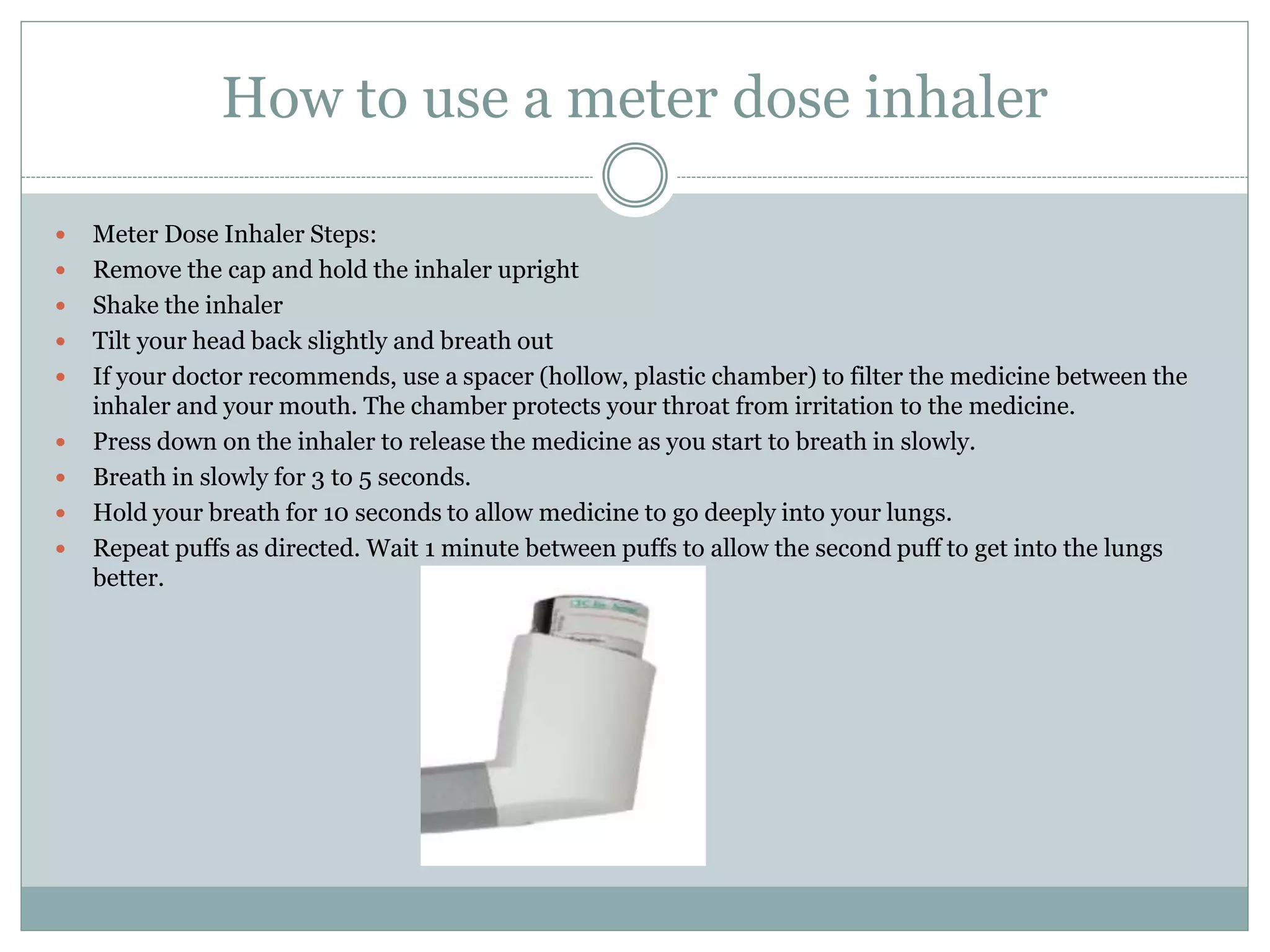 Inhaler techniques presentation | PPTX