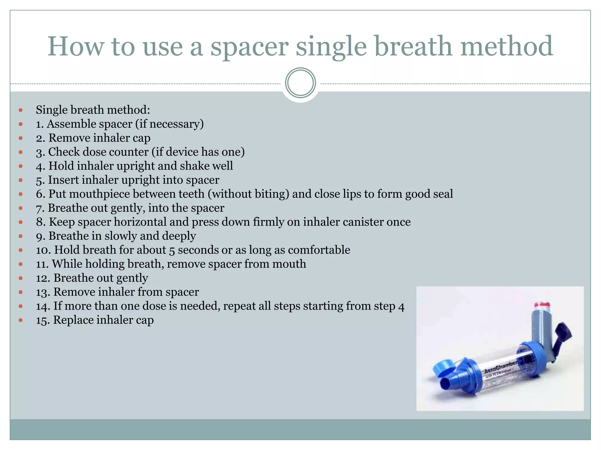 Inhaler techniques presentation | PPTX