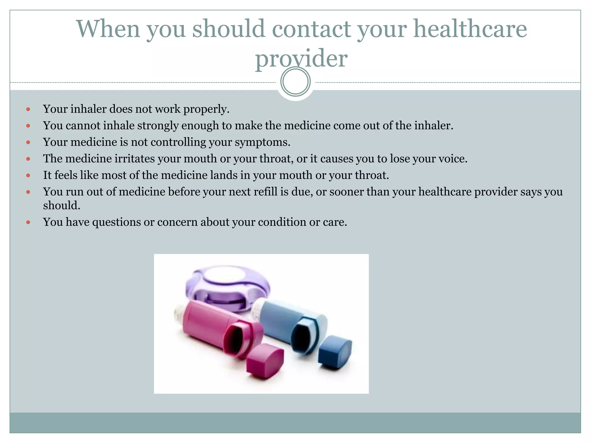 Inhaler techniques presentation | PPTX