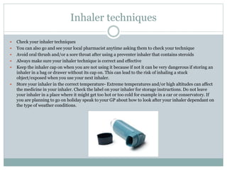 Inhaler techniques presentation | PPTX