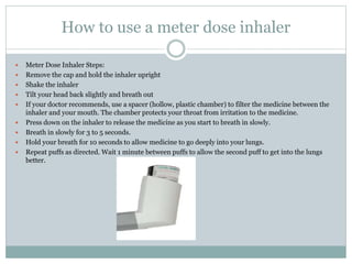 Inhaler techniques presentation | PPTX