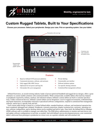 Custom Rugged Tablets, Built to Your Specifications | PDF