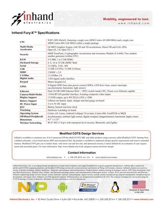 InHand Fury-X™: Mobile, IOT Platform Optimized | PDF