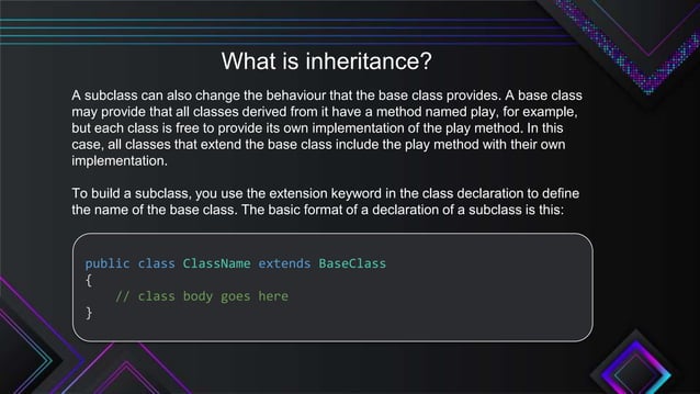 Inheritance In Java Pptx Programming Languages Computing