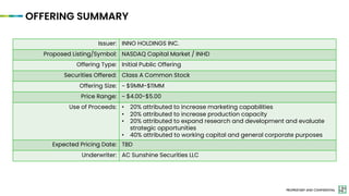 INNO Holdings Presentation | PDF