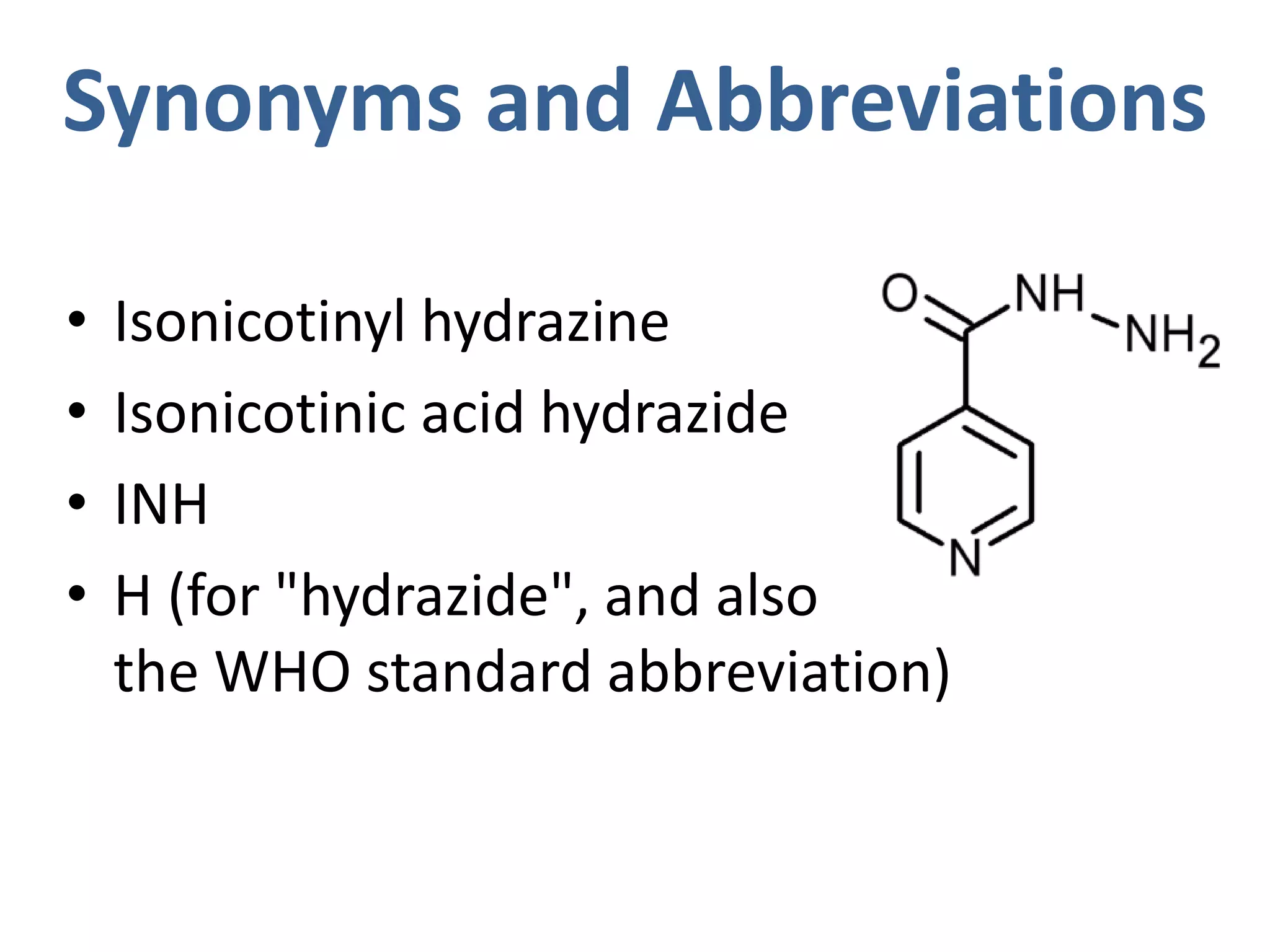 INH drug 'Isoniazid' | PDF