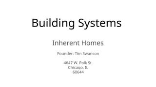 Inherent Homes, Modular Homes in Chicago | PPT