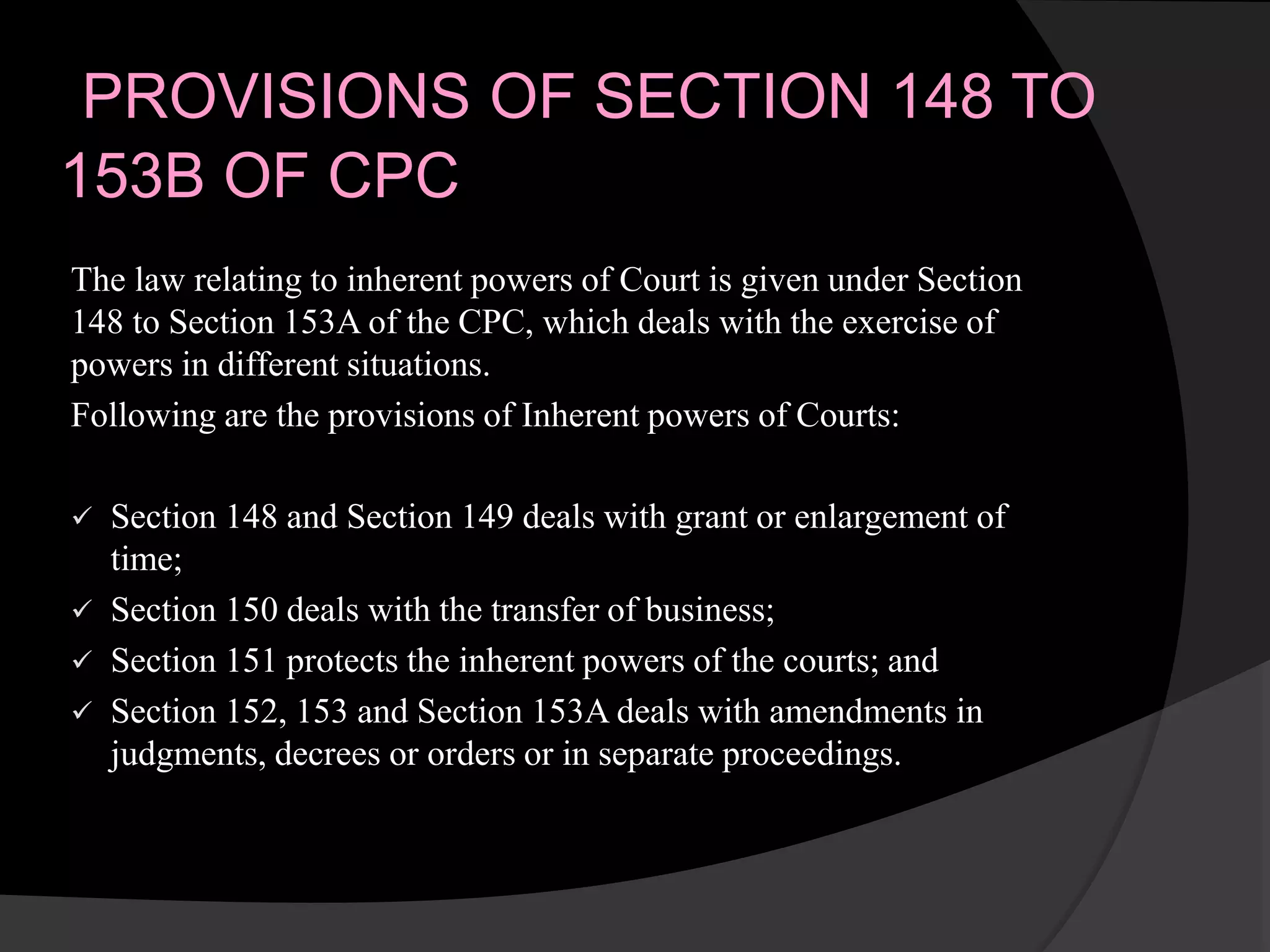 INHERENT POWERS OF THE COURT UNDER CPC | PPTX