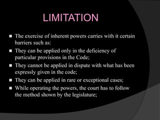 INHERENT POWERS OF THE COURT UNDER CPC | PPTX