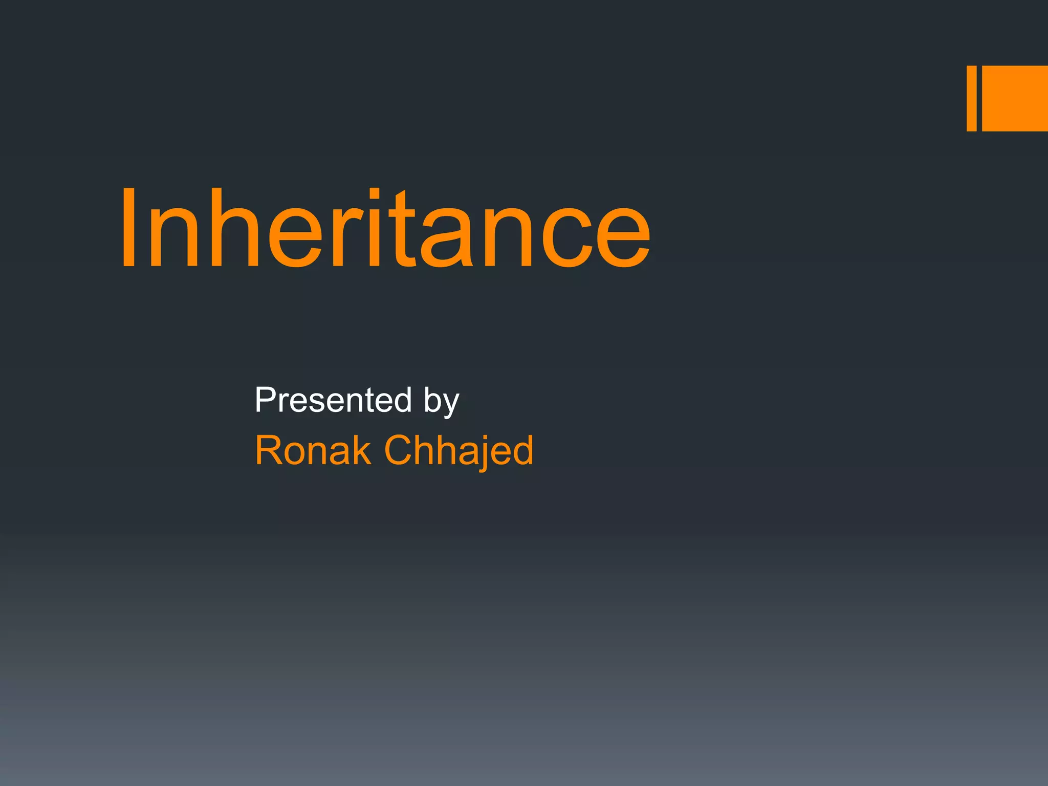 Inheritance in OOPS | PPTX