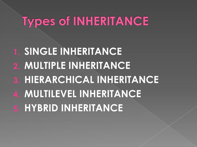 Inheritance | PPSX | Programming Languages | Computing