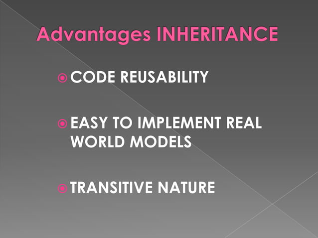 Inheritance | PPSX | Programming Languages | Computing